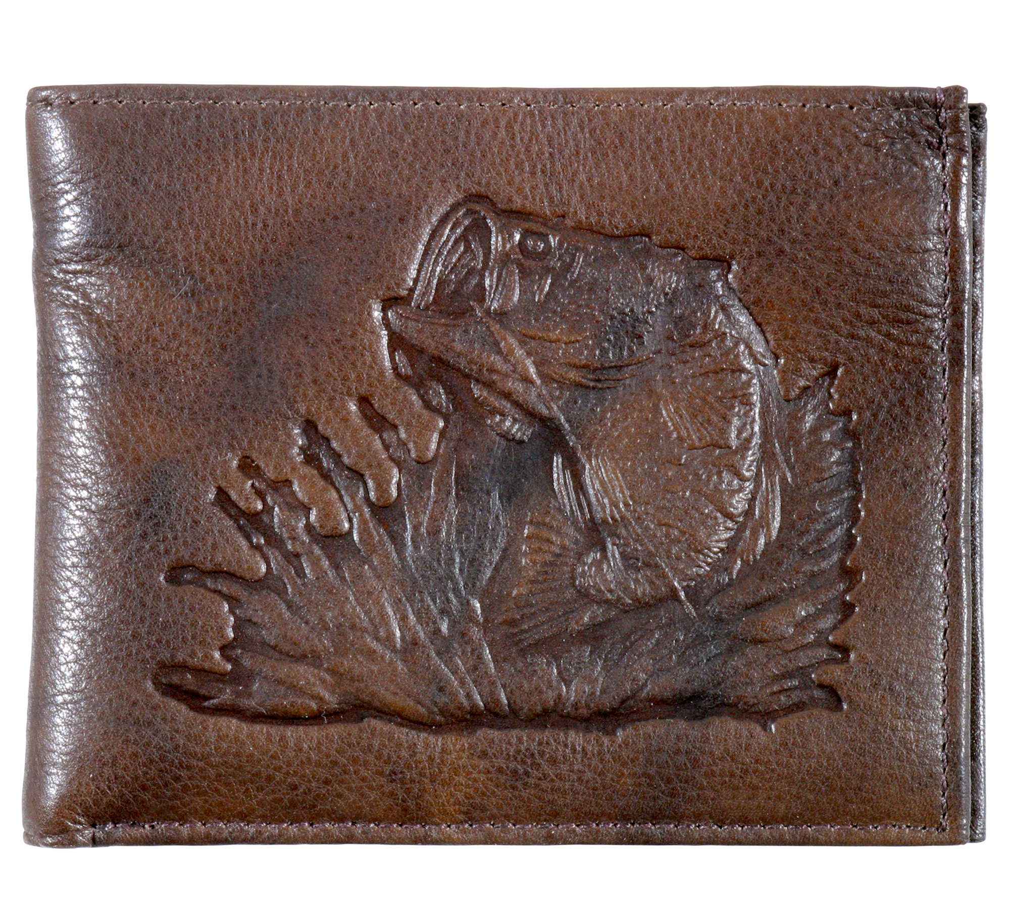 Bass Pro Shops Montana Leather Bass Bifold Wallet | Bass Pro Shops